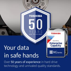 Toshiba MG Series Enterprise 10TB 3.5’’ SATA 6Gbit/s Internal HDD 7200RPM 550TB/year 24/7 Operation. MG06ACA10TE