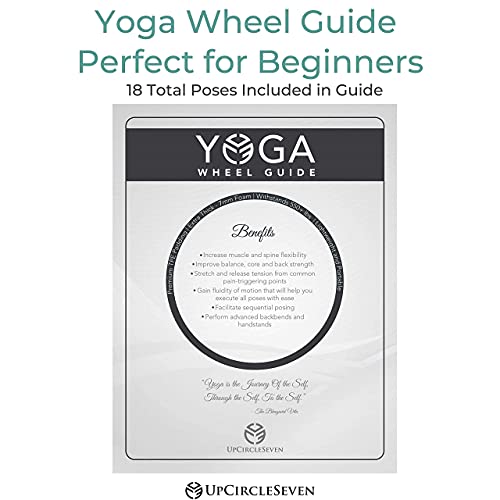 UpCircleSeven Yoga Wheel Set - Strongest & Most Comfortable Dharma Yoga Prop Wheel, 3 Pack for Back Pain Stretching & Backbends (12, 10, 6 inch) (Cyan)