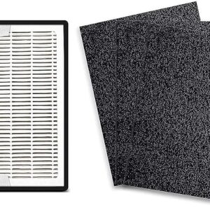 LEVOIT LV-H126 Air Purifier Replacement Filter, High-Efficiency Activated Carbon Filter, 3 Extra Pre-Filters, LV-H126-RF,Black