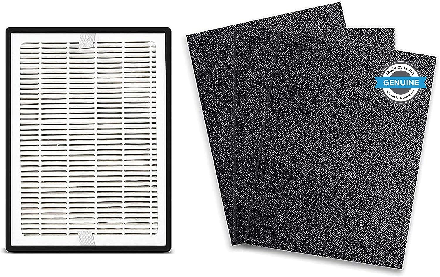 LEVOIT LV-H126 Air Purifier Replacement Filter, High-Efficiency Activated Carbon Filter, 3 Extra Pre-Filters, LV-H126-RF,Black