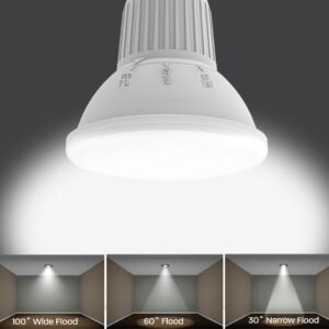 Feit Electric PAR20 LED Light Bulb, 50W Equivalent, Dimmable Spotlight Bulb, 3000K Bright White, E26 Base, 450 Lumens, 22-Year Lifetime, Beam Choice LED Track Light Bulb, PAR20/ADJ/930CA