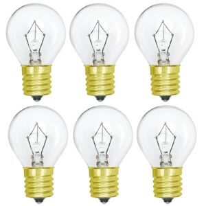 lava lamp bulb 6 pack s11 25w e17 base lava lamp light bulb,replacement bulbs for 14.5 inch lava lamps and glitter lamps,120 volt,dimmable,2700k warm white