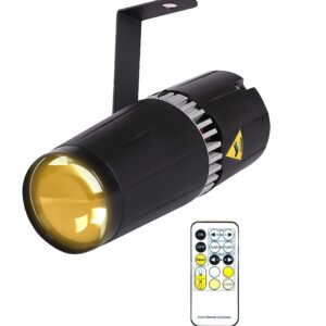 LED pinspot Stage Light,SENLAN 6W Double White/Cool White&Warm White pinspot by IR Controller