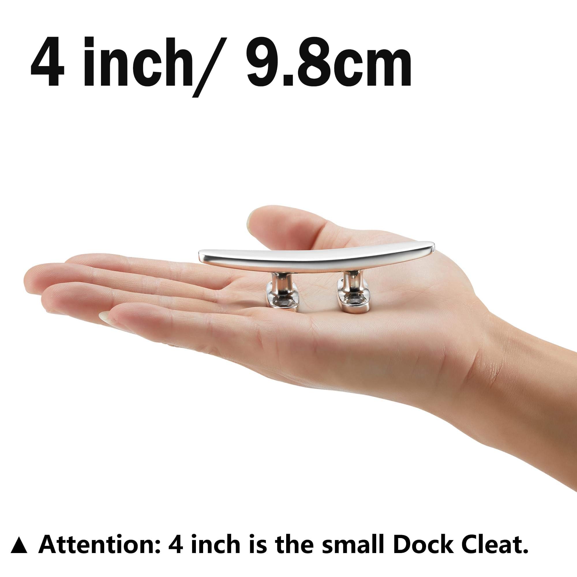 ZOMCHAIN Boat Cleat Open Base Boat Cleat, Dock Cleat All 316 Stainless Steel Boat Mooring Accessories, Include Installation Accessories Screws