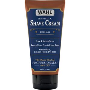 wahl shave cream with essential oils for grooming sensitive skin & reducing nicks, cuts, & razor burn, manuka, meadowfoam seed, clove, & moringa oil – model 805608