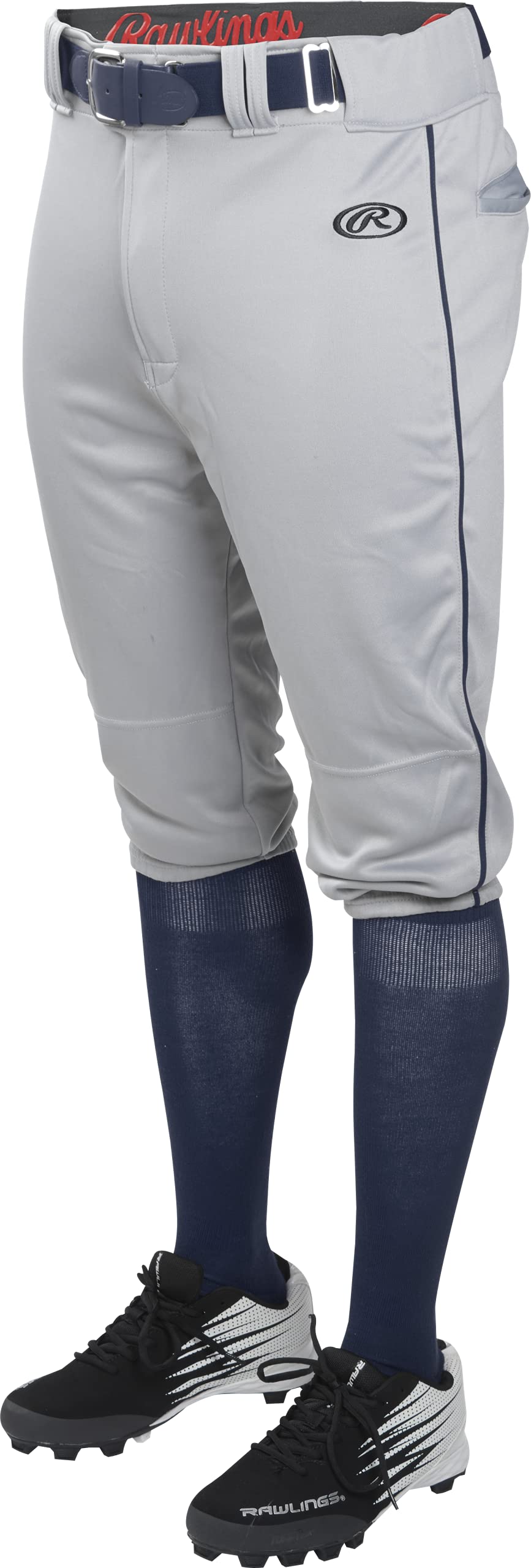 Rawlings | LAUNCH SERIES Knicker Baseball Pants | Adult XX-Large | Grey/Navy