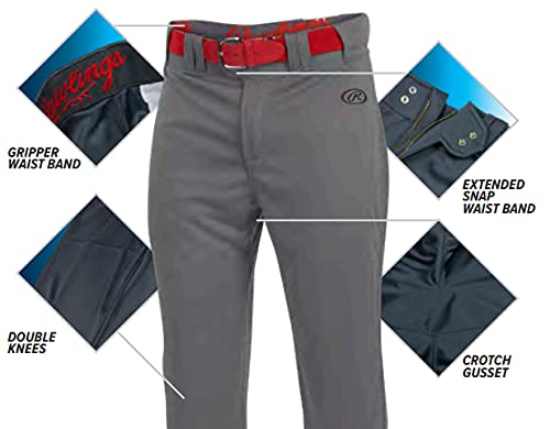 Rawlings | LAUNCH SERIES Knicker Baseball Pants | Adult XX-Large | Grey/Navy