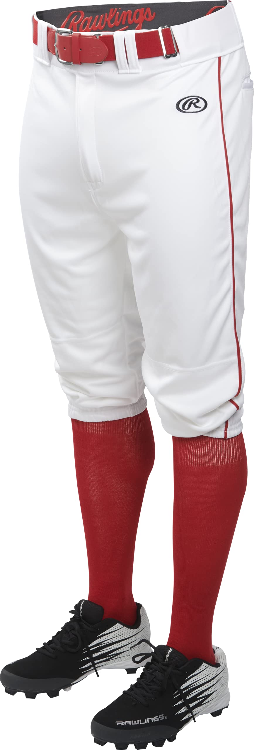 Rawlings Boys Ylnchkpp Pant, White/Red, XX-Large US