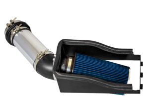 cold air intake system with heat shield kit + filter combo blue compatible for 99.5-03 ford f250/ ford f350 / ford excursion super duty 7.3l turbo diesel