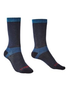 bridgedale women's coolmax base layer liner socks - 2 pack, navy, small