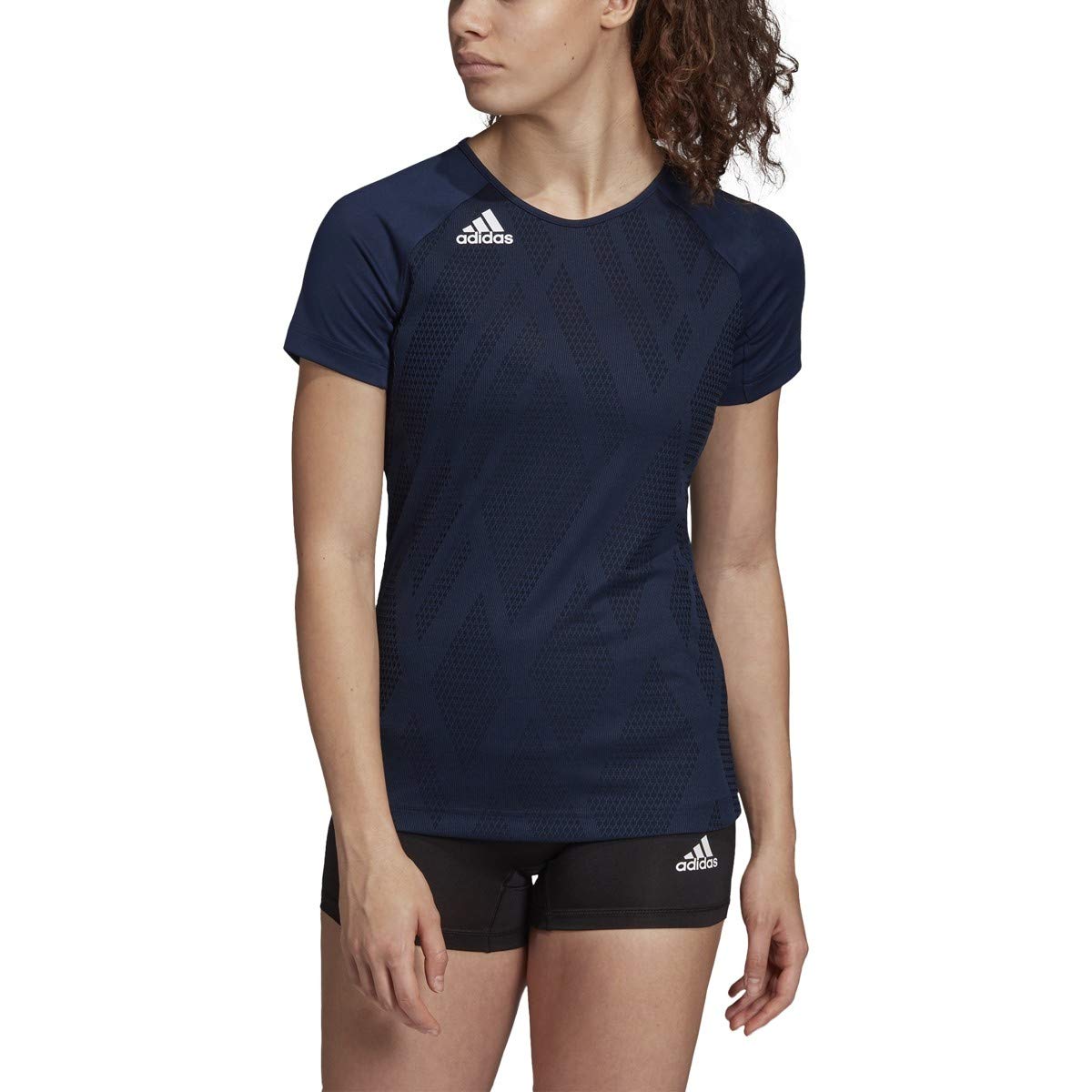 adidas Women's Quickset Jersey, Collegiate Navy/Collegiate Navy/White, XX-Small