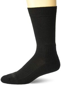 bridgedale men's lightweight boot height - merino endurance socks, black, large