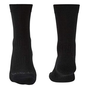 Bridgedale Men's Lightweight Boot Height - Merino Endurance Socks, Black, Large