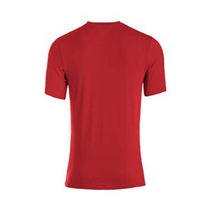 Mizuno Comp Diamond sleeve Crew, Red, Large