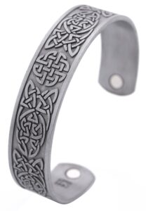 my shape classic irish celtic knot bracelet antique celtic knot cuff bangle irish pattern jewelry (antique silver)