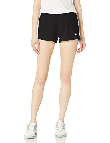 adidas Women's Pacer 3-Stripes Woven Shorts, Core Black/White, X-Large