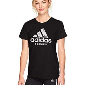 adidas womens Badge of Sport Graphic Tee Black X-Small