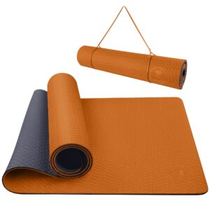 iuga yoga mat non slip anti-tear yoga mats eco friendly hot yoga mat thick workout & exercise mat for yoga, pilates and fitness (72"x 24"x 6mm)