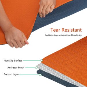 IUGA Yoga Mat Non Slip Anti-tear Yoga Mats Eco Friendly Hot Yoga Mat Thick Workout & Exercise Mat for Yoga, Pilates and Fitness (72"x 24"x 6mm)