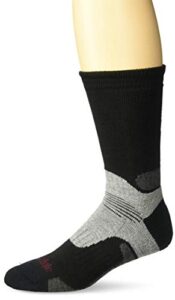 bridgedale men's hike midweight boot height - merino endurance socks, black, x-large