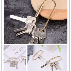 KUNSON Creative Design Brass Screw Lock Key Chain Ring, Beautiful Simple EDC Keychain Hanging Ring Practical Handicrafts