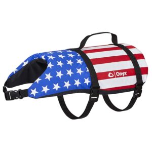 unknown onyx nylon pet life jacket, stars & stripes, x-small, red, 157000-999-010-19