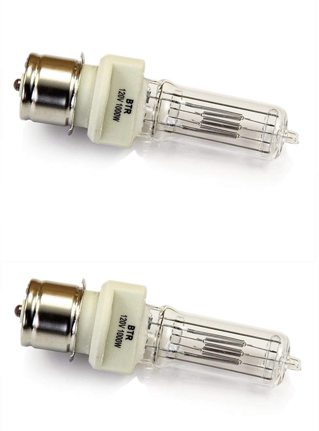 BORYLI Btr 1000W T-7 120V CL P28s 1000Watt 120Volt Medium Pre-focus Based Stage and Studio T7 Bulb, Clear(2pcs)