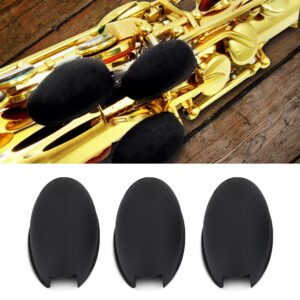 3pcs/lot saxophone rubber thumb rest, palm key pads cushions finger protector tools for soprano alto tenor sax wind instruments black alto sax palm key risers saxophone palm key risers