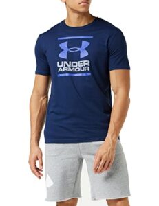 under armour men's global foundation short-sleeve t-shirt , academy blue (408)/royal blue, large