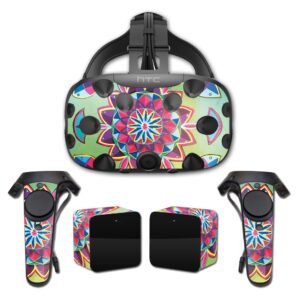 mightyskins skin compatible with htc vive full coverage - fish mandala | protective, durable, and unique vinyl decal wrap cover | easy to apply, remove, and change styles | made in the usa