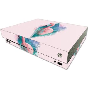 mightyskins skin compatible with microsoft one x console only - flamingo vice | protective, durable, and unique vinyl decal wrap cover | easy to apply, remove, and change styles | made in the usa