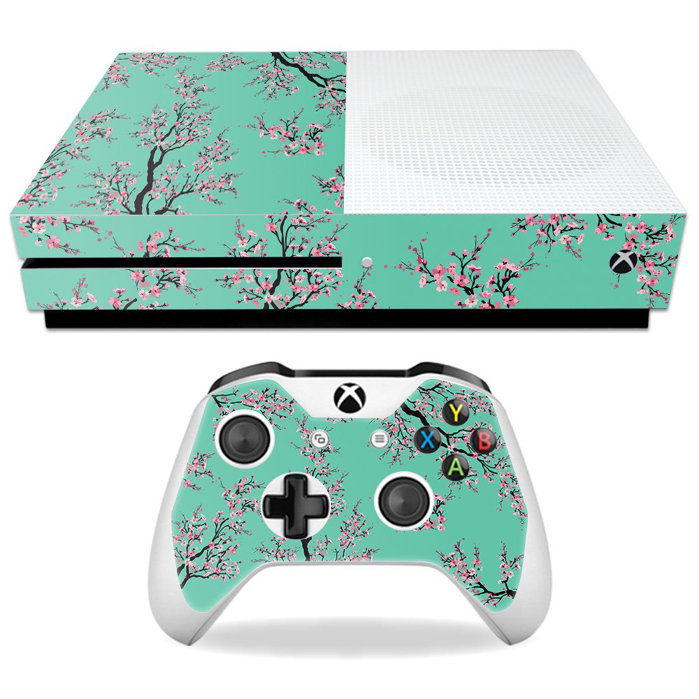 MightySkins Skin Compatible with Microsoft Xbox One S - Cherry Blossom Tree | Protective, Durable, and Unique Vinyl Decal wrap Cover | Easy to Apply, Remove, and Change Styles | Made in The USA