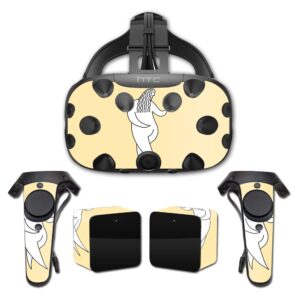 mightyskins skin compatible with htc vive full coverage - chubby selfie | protective, durable, and unique vinyl decal wrap cover | easy to apply, remove, and change styles | made in the usa