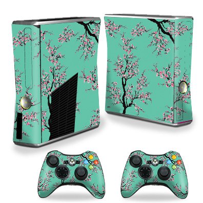 MightySkins Skin Compatible with X-Box 360 Xbox 360 S Console - Cherry Blossom Tree | Protective, Durable, and Unique Vinyl wrap Cover | Easy to Apply, Remove, and Change Styles | Made in The USA