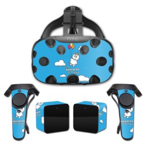 mightyskins skin compatible with htc vive full coverage - unicorns get lifted | protective, durable, and unique vinyl decal wrap cover | easy to apply, remove, and change styles | made in the usa