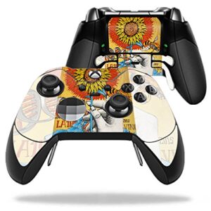 mightyskins skin compatible with microsoft xbox one elite controller - sunflower dna | protective, durable, and unique vinyl wrap cover | easy to apply, remove, and change styles | made in the usa