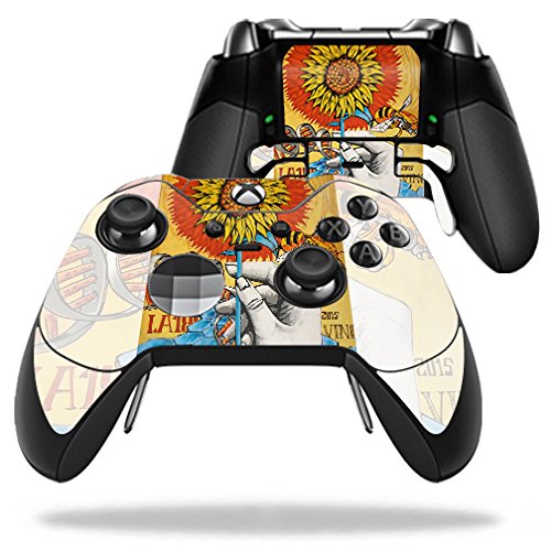 MightySkins Skin Compatible with Microsoft Xbox One Elite Controller - Sunflower DNA | Protective, Durable, and Unique Vinyl wrap Cover | Easy to Apply, Remove, and Change Styles | Made in The USA