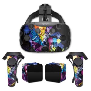 mightyskins skin compatible with htc vive full coverage - midnight mischief | protective, durable, and unique vinyl decal wrap cover | easy to apply, remove, and change styles | made in the usa