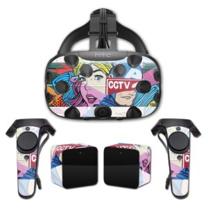 mightyskins skin compatible with htc vive full coverage - train graffiti | protective, durable, and unique vinyl decal wrap cover | easy to apply, remove, and change styles | made in the usa