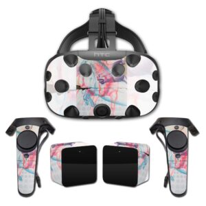 mightyskins skin compatible with htc vive full coverage - damaged horses | protective, durable, and unique vinyl decal wrap cover | easy to apply, remove, and change styles | made in the usa