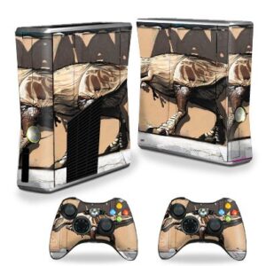 mightyskins skin compatible with x-box 360 xbox 360 s console - street dino | protective, durable, and unique vinyl decal wrap cover | easy to apply, remove, and change styles | made in the usa