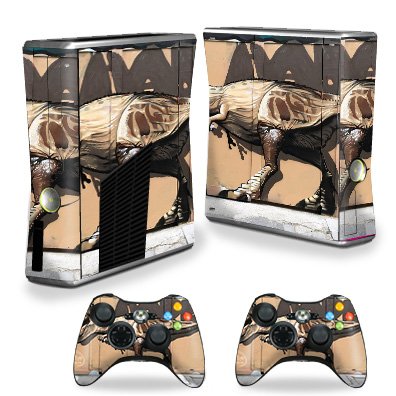 MightySkins Skin Compatible with X-Box 360 Xbox 360 S Console - Street Dino | Protective, Durable, and Unique Vinyl Decal wrap Cover | Easy to Apply, Remove, and Change Styles | Made in The USA