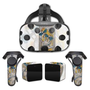 mightyskins skin compatible with htc vive full coverage - insane in the brain | protective, durable, and unique vinyl decal wrap cover | easy to apply, remove, and change styles | made in the usa