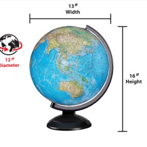 Replogle 12" RTA -Ready to Assemble World Globe (30cm diameter) blue