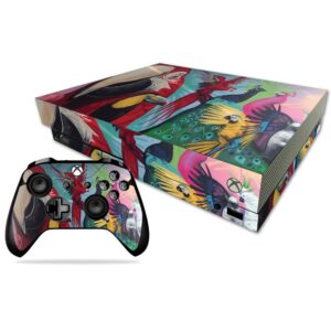 mightyskins skin compatible with microsoft xbox one x - parrot paradise | protective, durable, and unique vinyl decal wrap cover | easy to apply, remove, and change styles | made in the usa