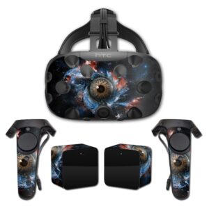 mightyskins skin compatible with htc vive full coverage - eye see you | protective, durable, and unique vinyl decal wrap cover | easy to apply, remove, and change styles | made in the usa