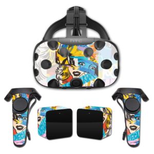 mightyskins skin compatible with htc vive full coverage - cut up art | protective, durable, and unique vinyl decal wrap cover | easy to apply, remove, and change styles | made in the usa