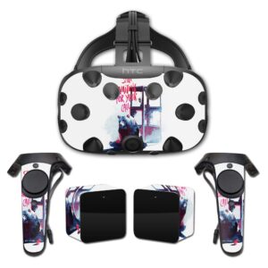 mightyskins skin compatible with htc vive full coverage - still waiting | protective, durable, and unique vinyl decal wrap cover | easy to apply, remove, and change styles | made in the usa