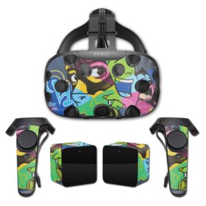 mightyskins skin compatible with htc vive full coverage - spray faces | protective, durable, and unique vinyl decal wrap cover | easy to apply, remove, and change styles | made in the usa