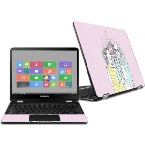 mightyskins skin compatible with samsung chromebook pro 12.3" - american gothic pop | protective, durable, and unique vinyl wrap cover | easy to apply, remove, and change styles | made in the usa